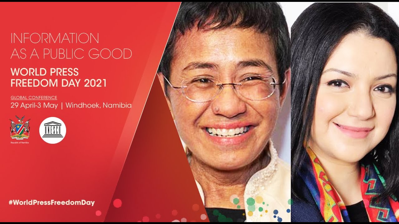 Shaimaa Khalil interviews Maria Ressa, 2021 UNESCO/Guillermo Cano Press ...