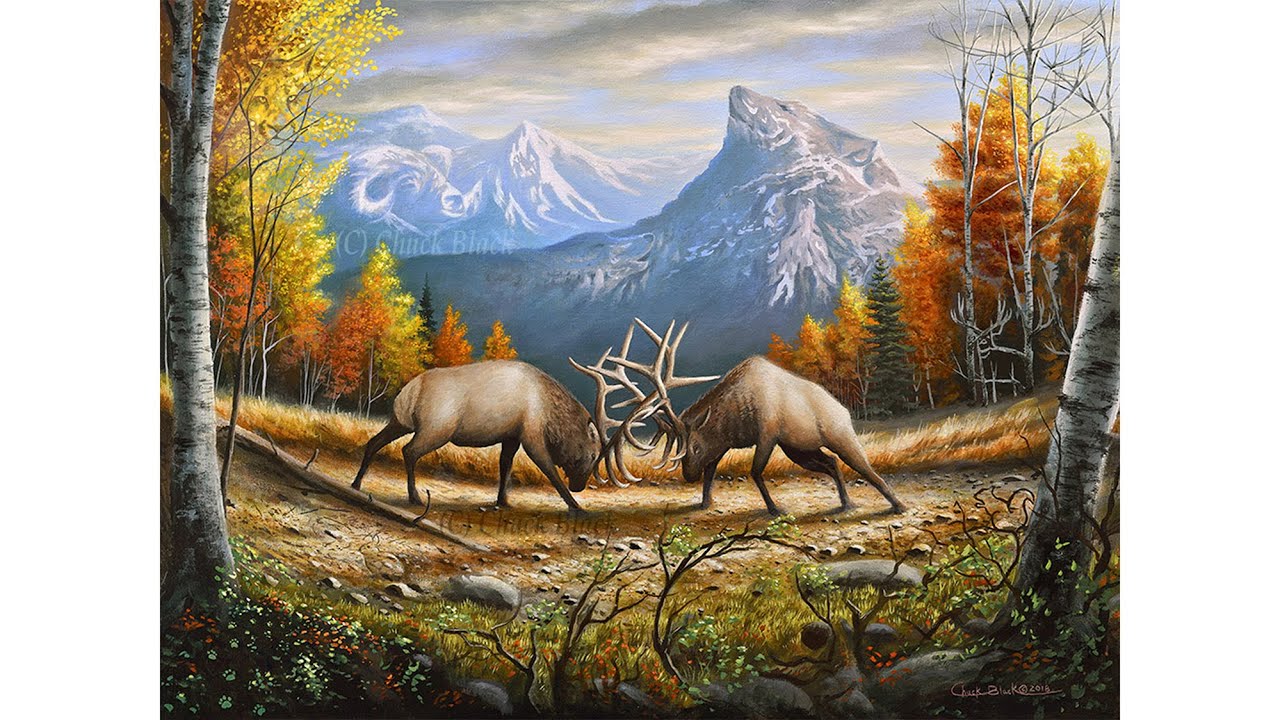 Acrylic/Oil Landscape Painting Time-lapse | The Wild Frontier - YouTube