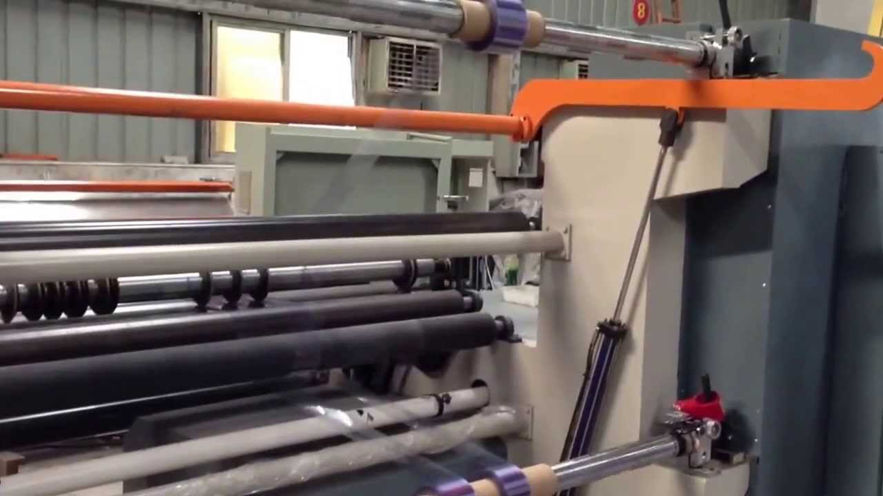 Automatic PVC Film Slitting Machine - YouTube