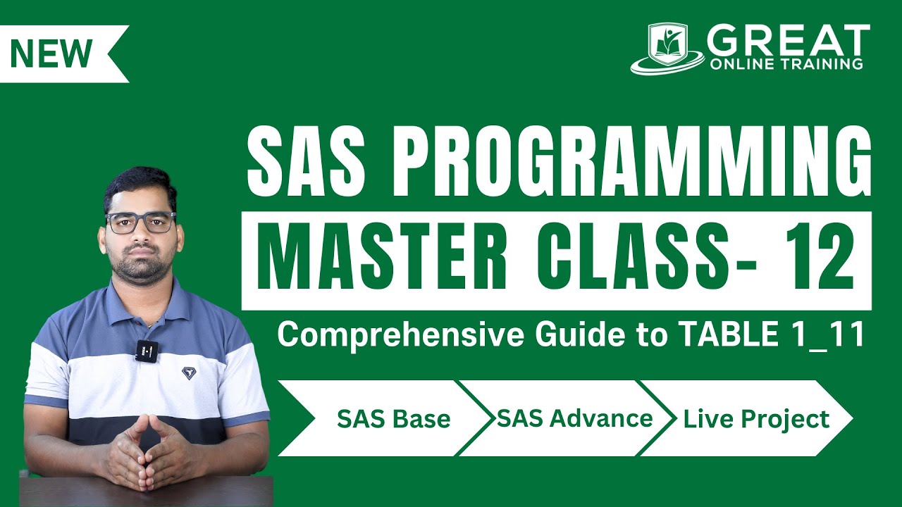 SAS Programming Master Classes : Comprehensive Guide to TABLE 1_11 ...