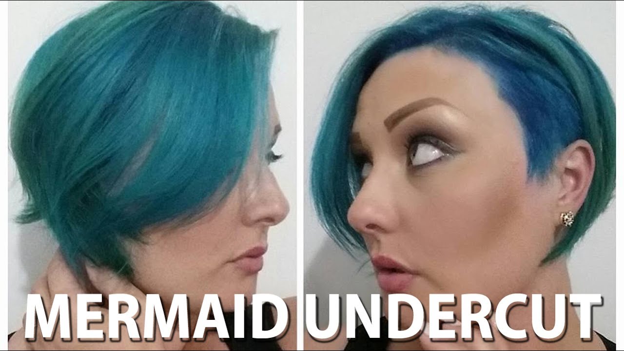 Undercut Ombre Mermaid Hair Color - YouTube