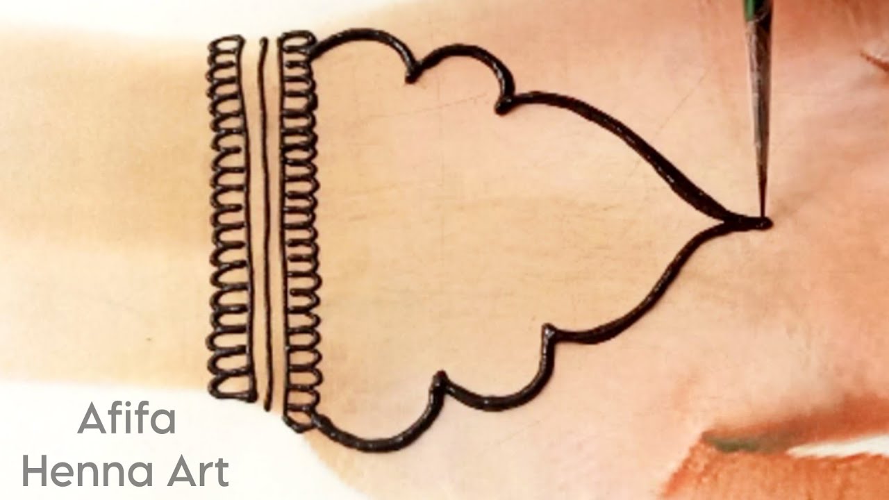 New Eid Crown Mehndi Design | Easy Grid/Checks Mehndi Design | Mehndi ...