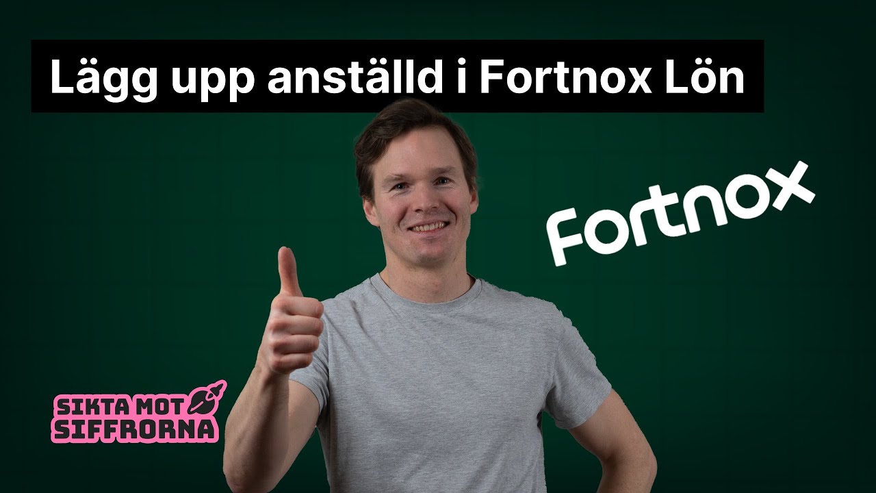 Lägg upp anställd i Fortnox Lön - YouTube