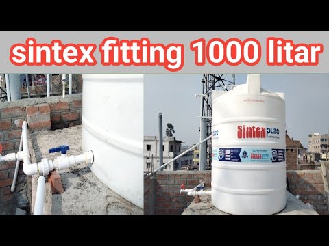 sintex tank installation 1000 litre water tank fitting #sintex # ...