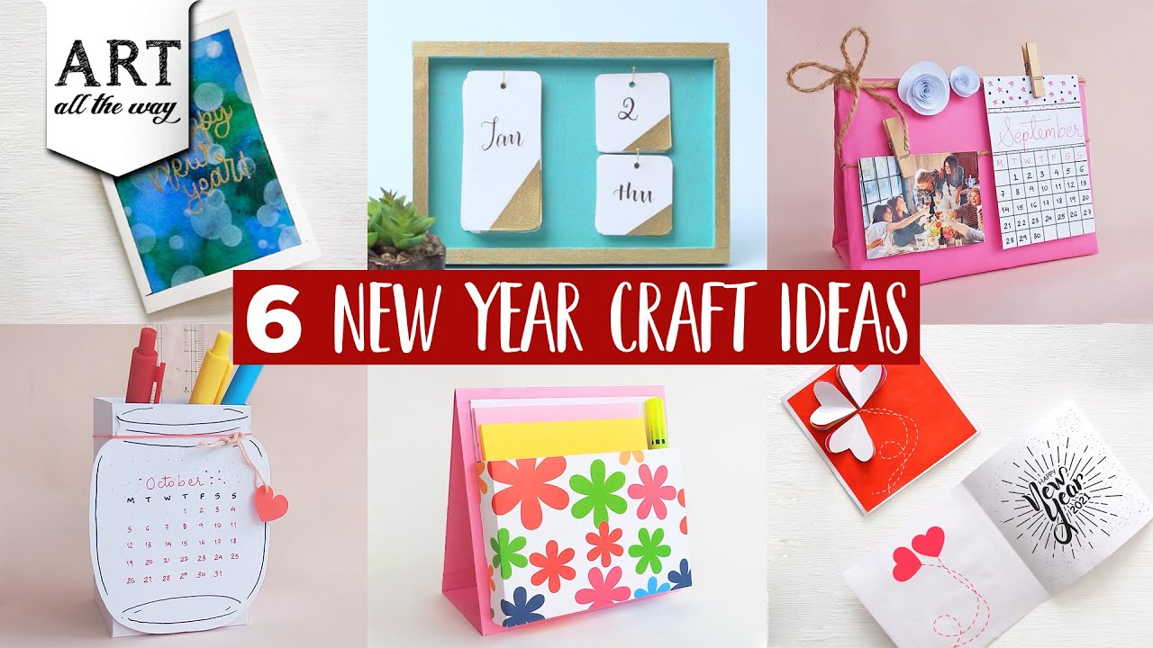 6 New Year Craft ideas | Paper Crafts | Home Decoration - YouTube