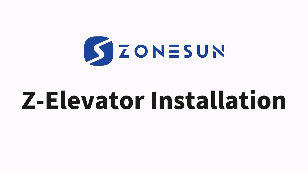 How To Assemble A Z-elevator Zonesun Instructions - YouTube