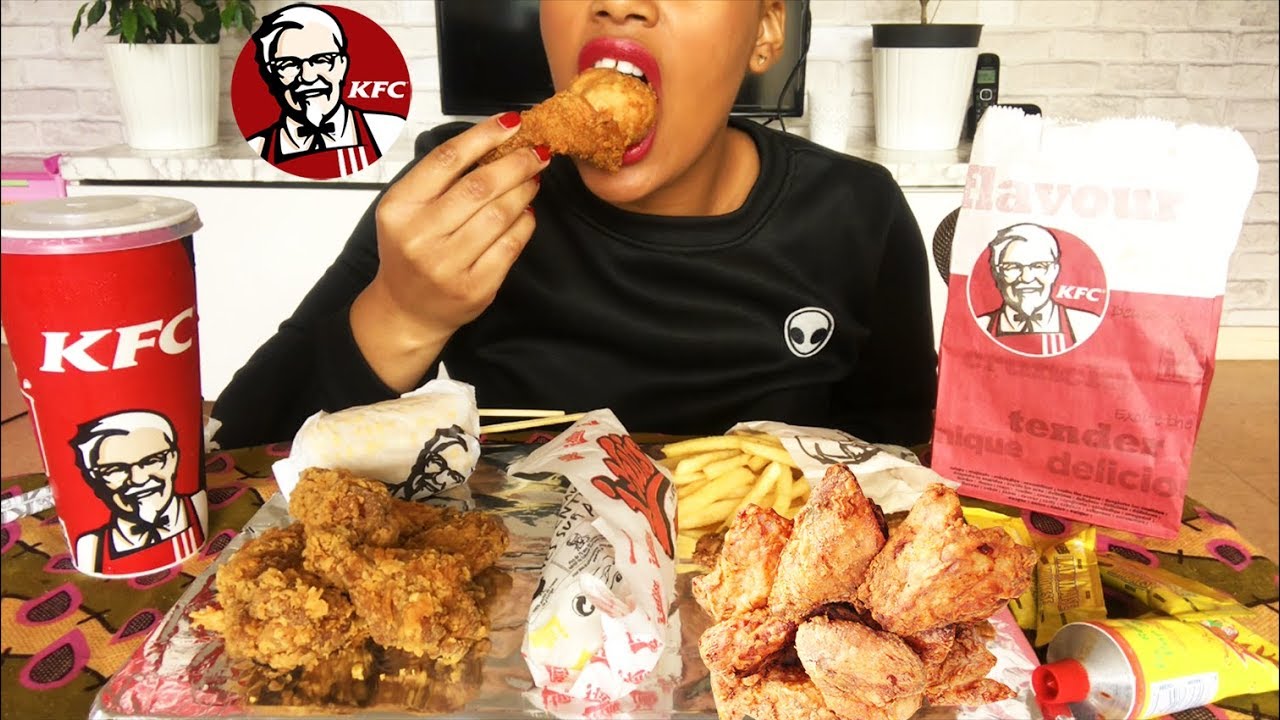ASMR KFC HOT CHICKEN WINGS, COBETTE, DRUMSTICK • 아스머 먹방 - YouTube