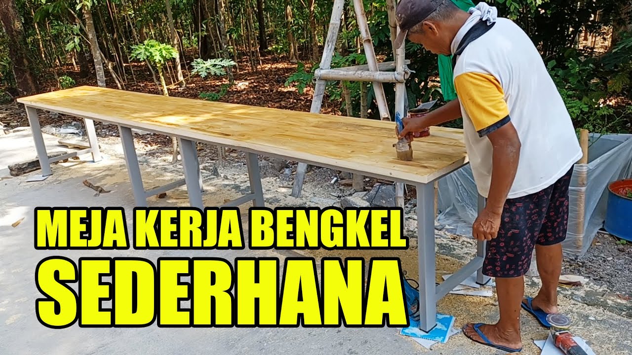 DIY Meja kerja bengkel sederhana (Work bench) - YouTube