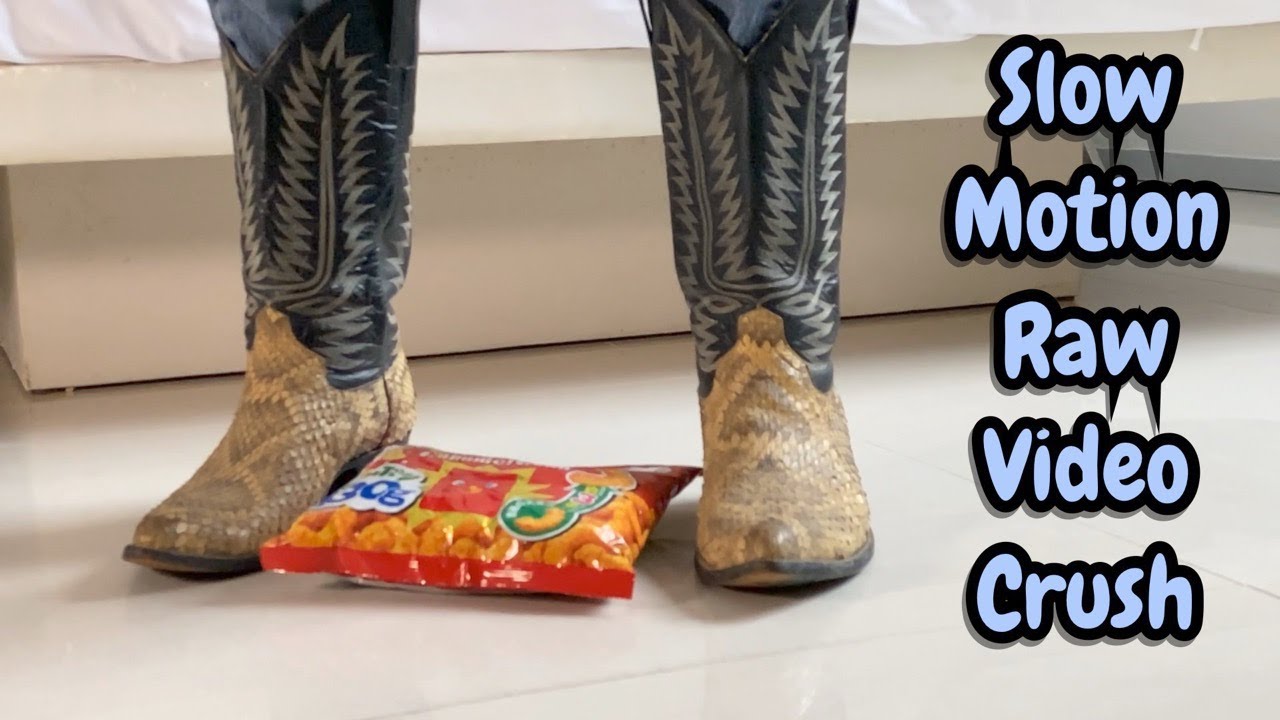 Slow Motion Raw Video Cowboy Boots Crushing - YouTube