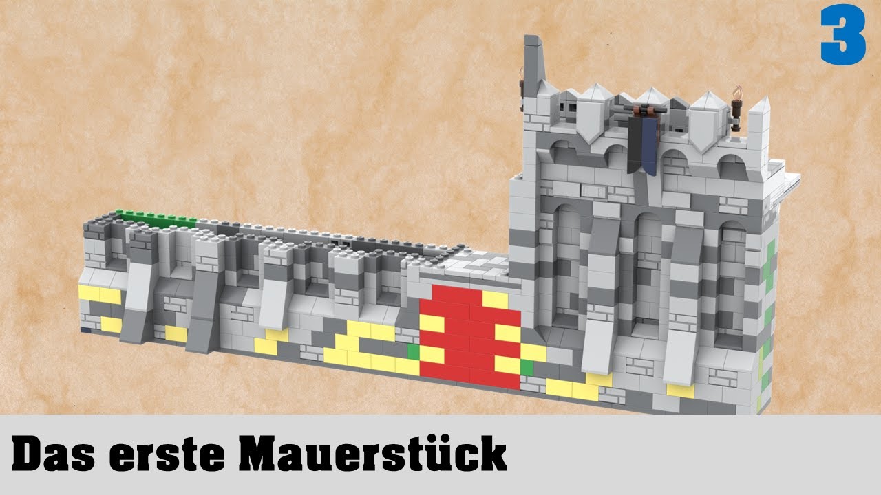 #3 Das Erste Mauerstück entsteht - BUILDING A CASTLE WITH LEGO AND ...