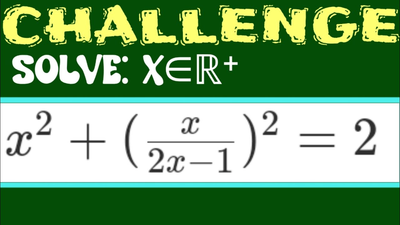 How To Solve a Nice Algebra Problem|Math Olympiad@AyaansMath - YouTube