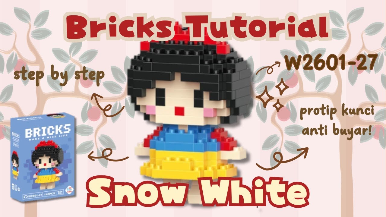 HOW TO BUILD SNOW WHITE "PUTRI SALJU" BRICKS LEGO W2601-27 | Bricks ...