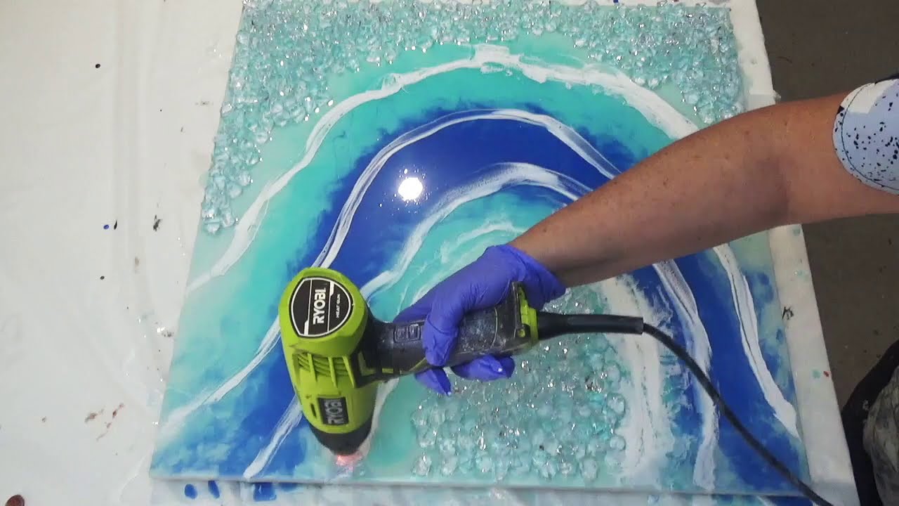Create a Resin Icescape using Acrylic Shapes for the Ice. - YouTube