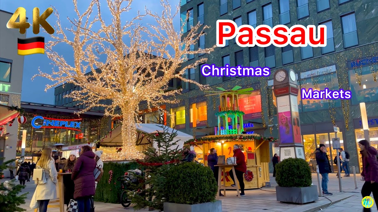 Passau Christmas Market | Festive Winter Walk in Bavaria, Germany 4K ...