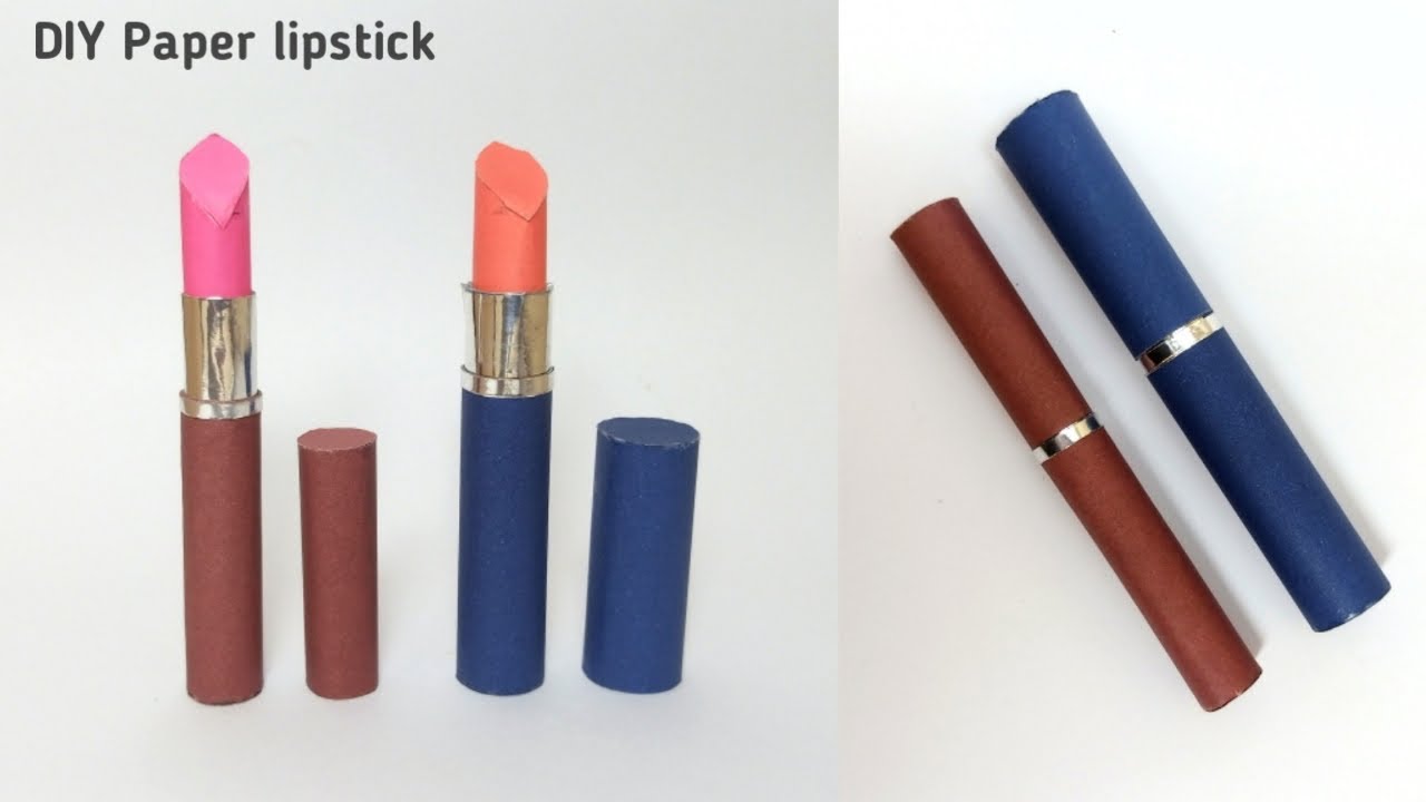 How to make paper lipstick / DIY paper lipstick - YouTube