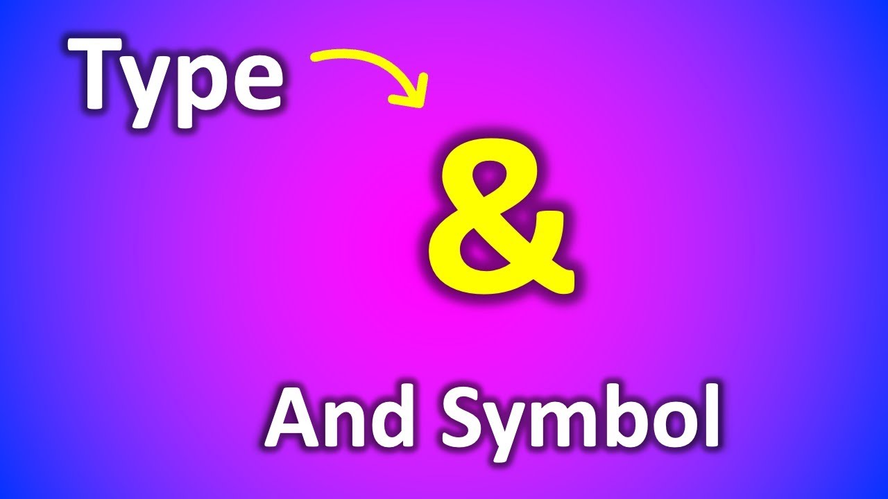 How to Type And Symbol on Keyboard - [ & ] - YouTube