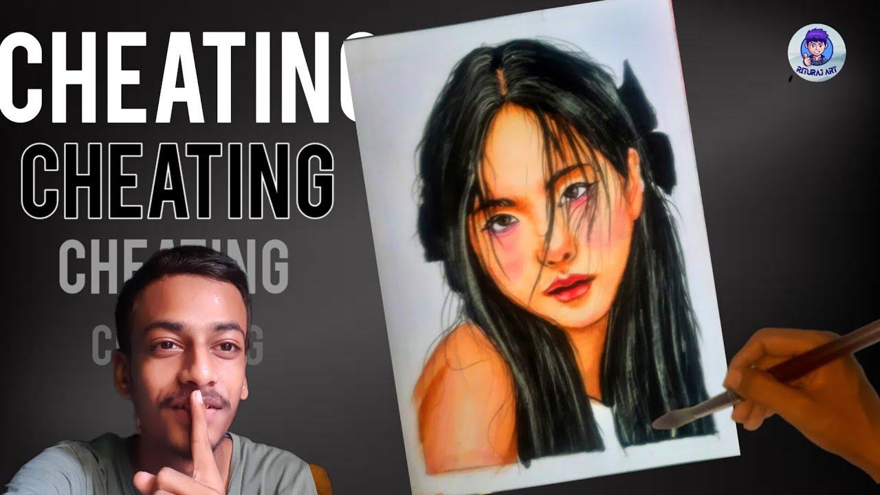 I Do Cheating In Making Realistic Drawing With Watercolor 😁 LEARN THE ...