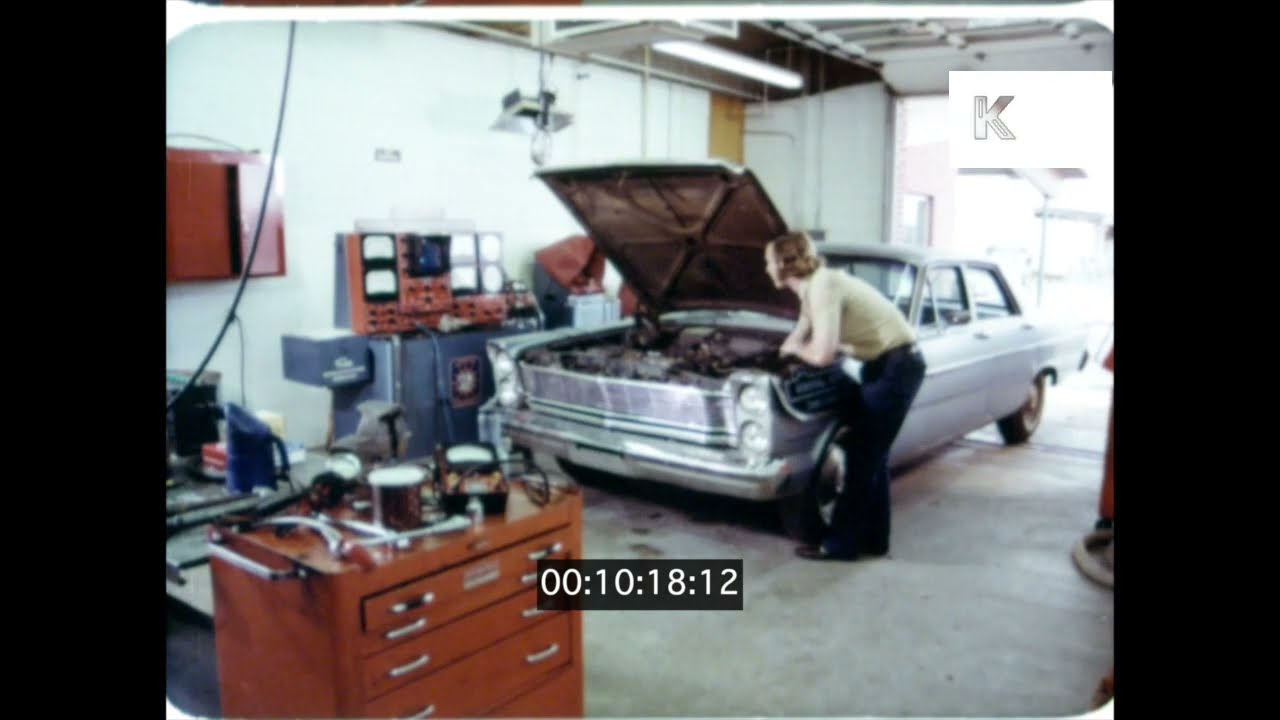 1960s Car Mechanic Working in Garage, 16mm - YouTube