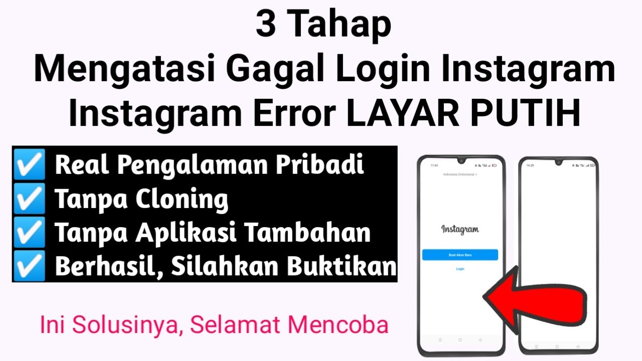 Instagram Tidak Bisa Dibuka Layar Putih ? Cara Mengatasi Gagal Login ...