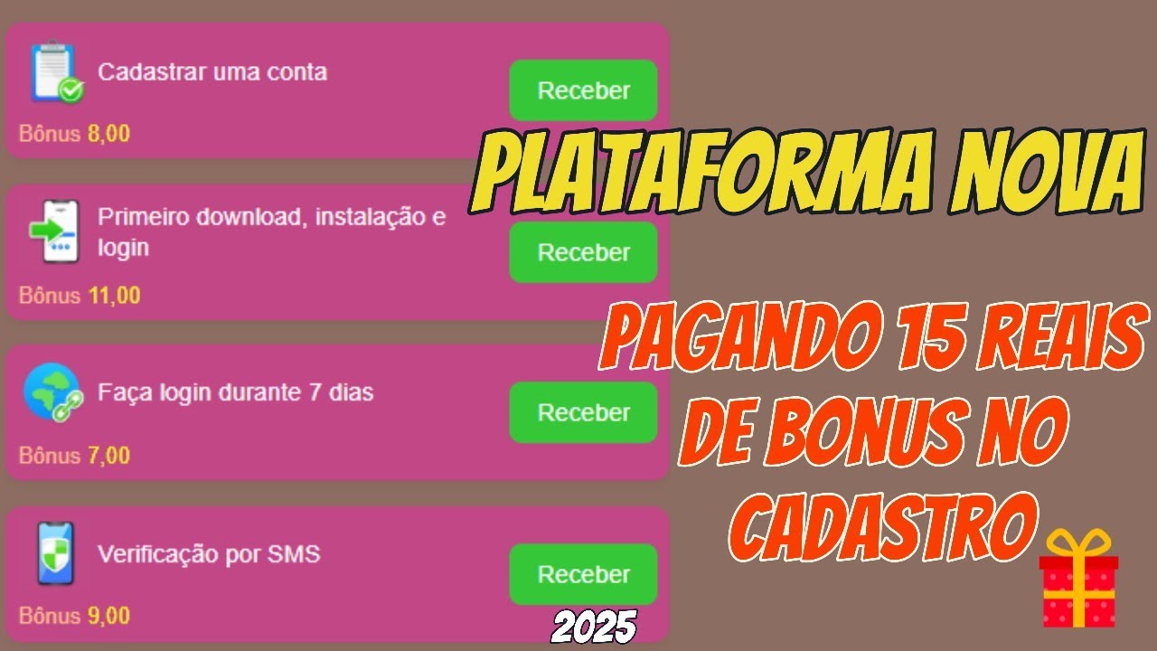 🚨 NOVA PLATAFORMA PAGANDO 15 REAIS DE BÔNUS NO CADASTRO - SAQUE FREE SEM DEPOSITO - (BAIXE O APP ...
