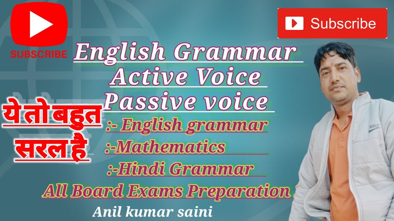 Passive voice active voice with example//active to passive voice change ...