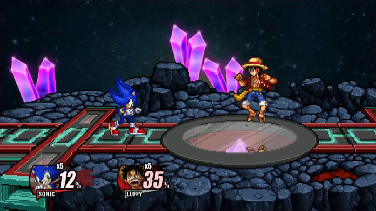 Super Smash Flash 2 Beta sonic vs luffy - YouTube