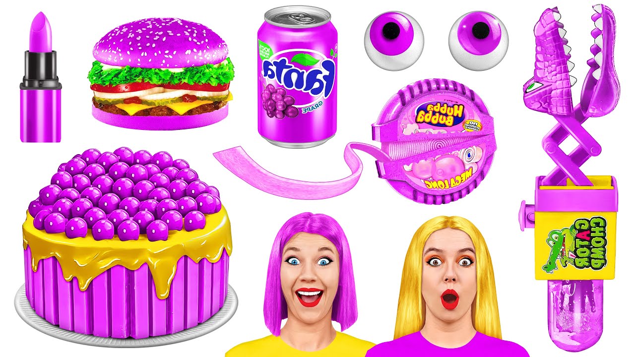Lila Essen Challenge | Lustige Momente von Multi DO Food Challenge ...