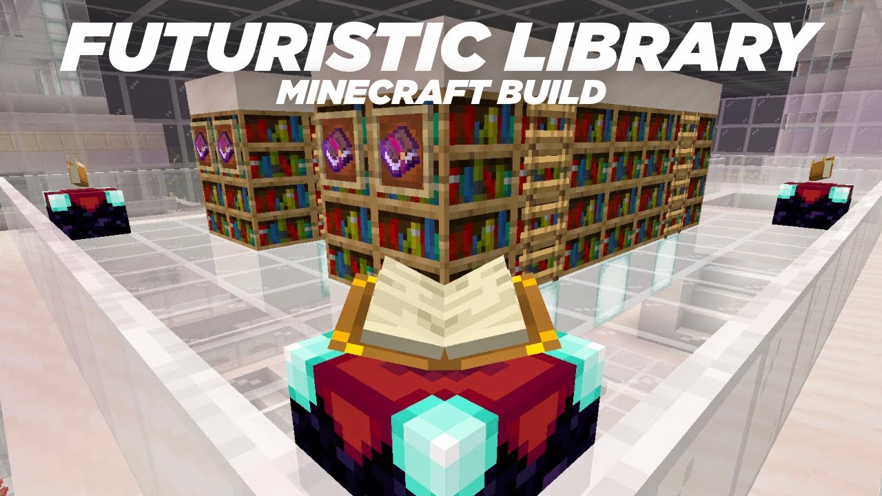 Minecraft City Futuristic Library Build! - YouTube