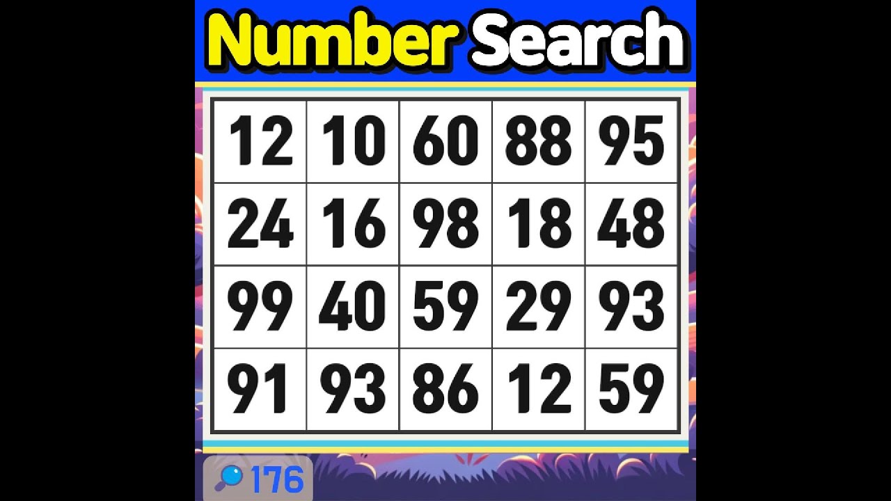 Number Search. Stimulate Your Mind with a Number-Finding Quiz!【Memory ...