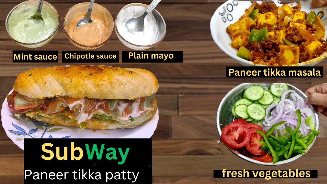subway style paneer tikka patty, subway patty recipe, subway paneer ...