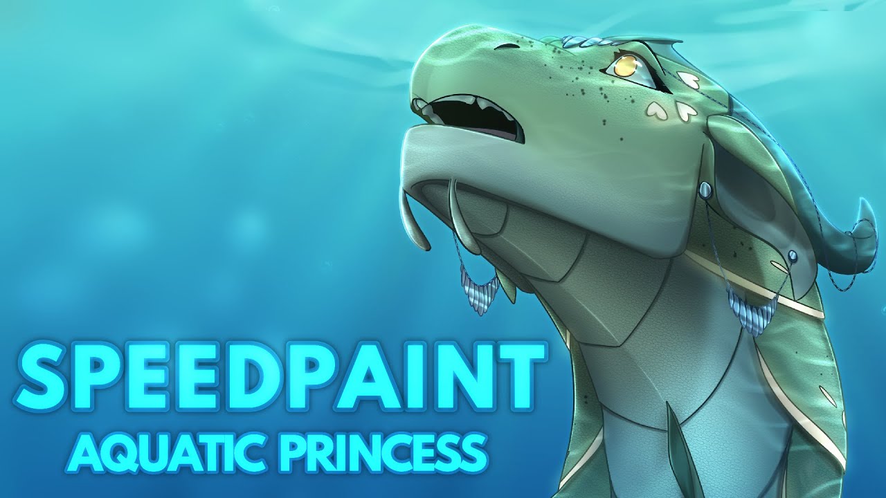 Aquatic Princess // Speedpaint - YouTube
