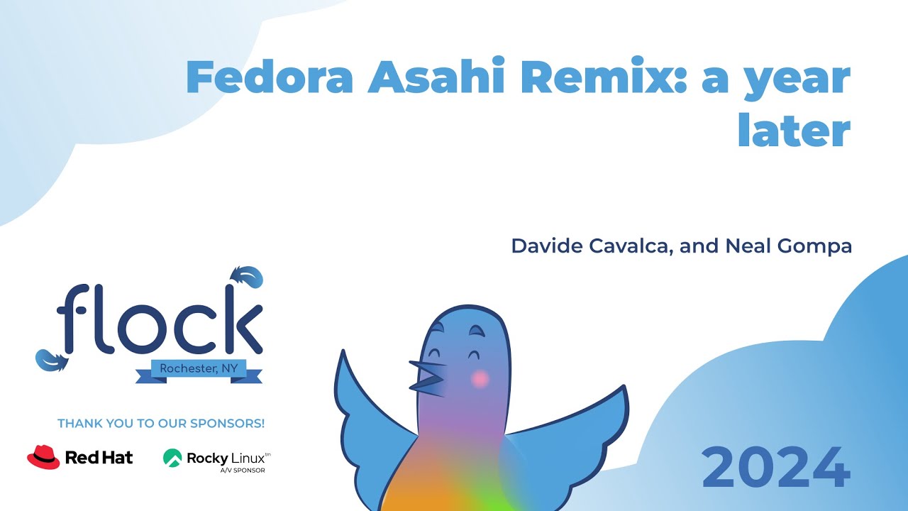 Flock 2024 Fedora Asahi Remix: a year later - YouTube