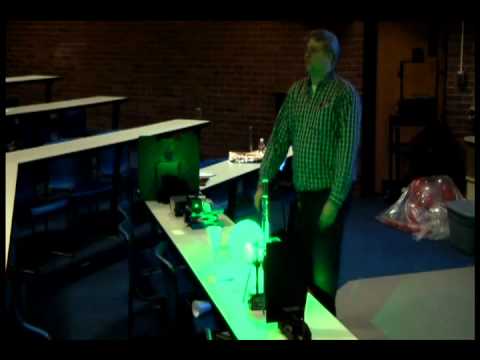 Moravian Chemistry Professor Carl Salter Demonstrates Lasers - YouTube