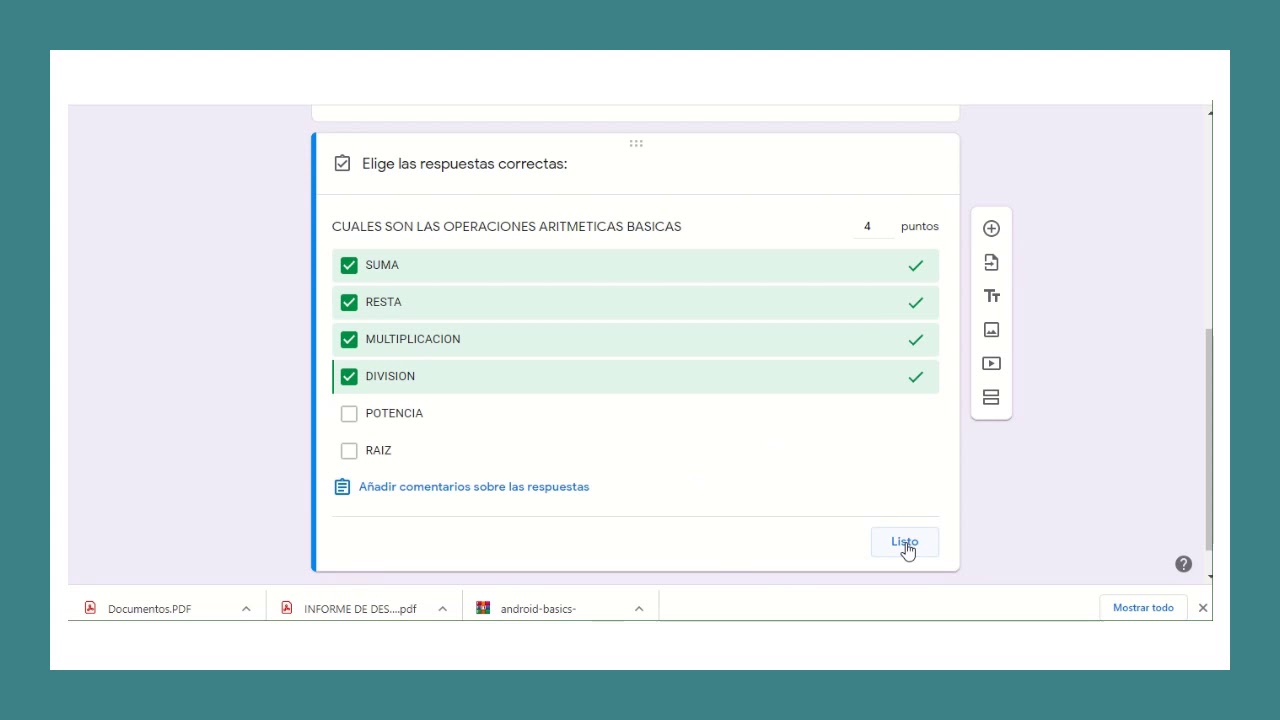 Cómo realizar un examen en Google forms - YouTube
