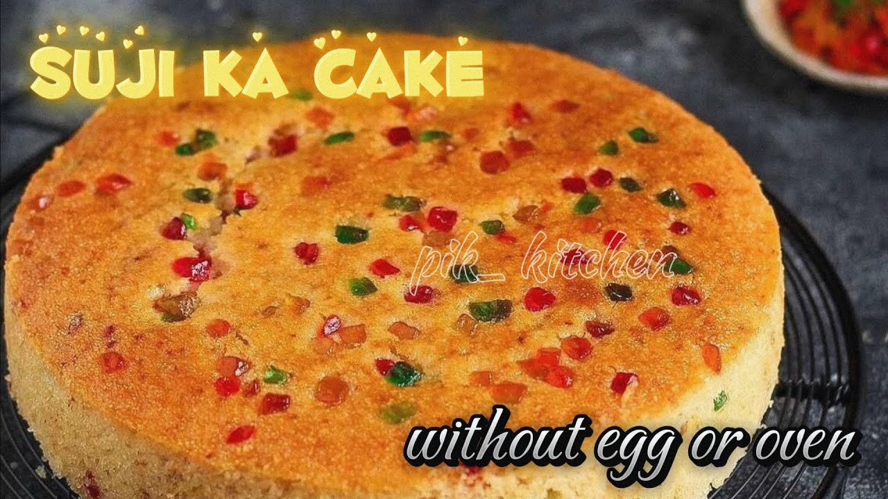Eggless rave cake at home | without oven | suji ka cake Kaisa banaya ...