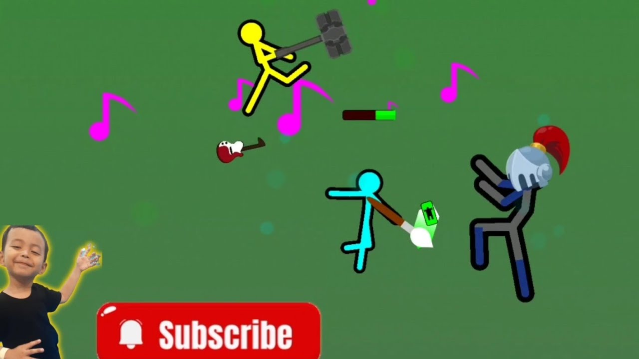 Fight 2 vs 1 lawan besar saling kerja sama - Supreme Duelist Stickman # ...