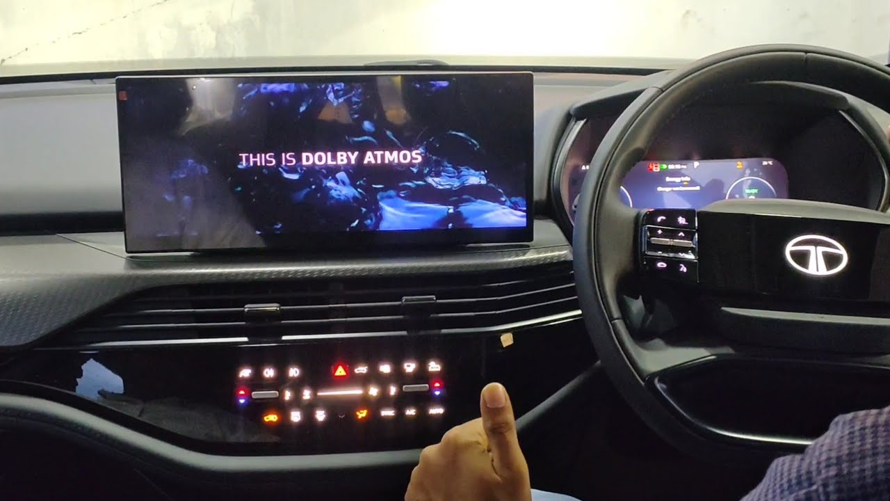TATA HARRIER EV DOLBY ATMOS WITH SAMSUNG QLED - YouTube
