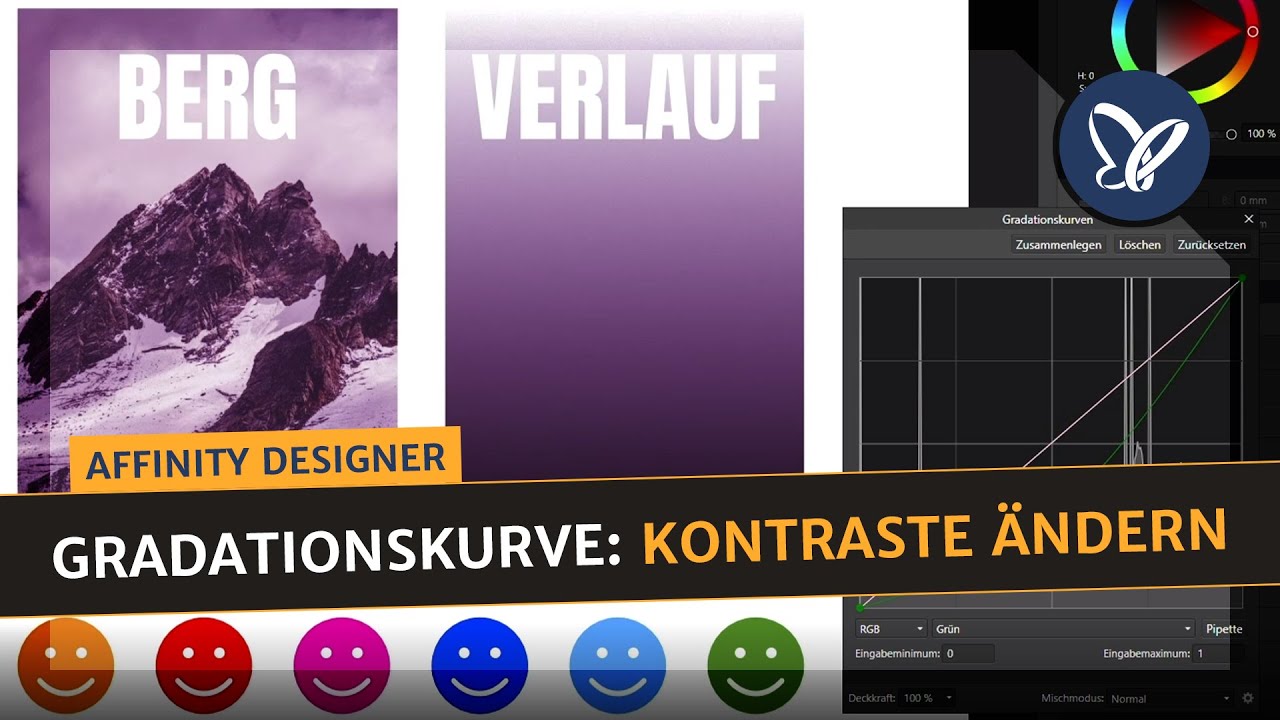 Affinity Designer-Tutorial: Gradationskurve - YouTube
