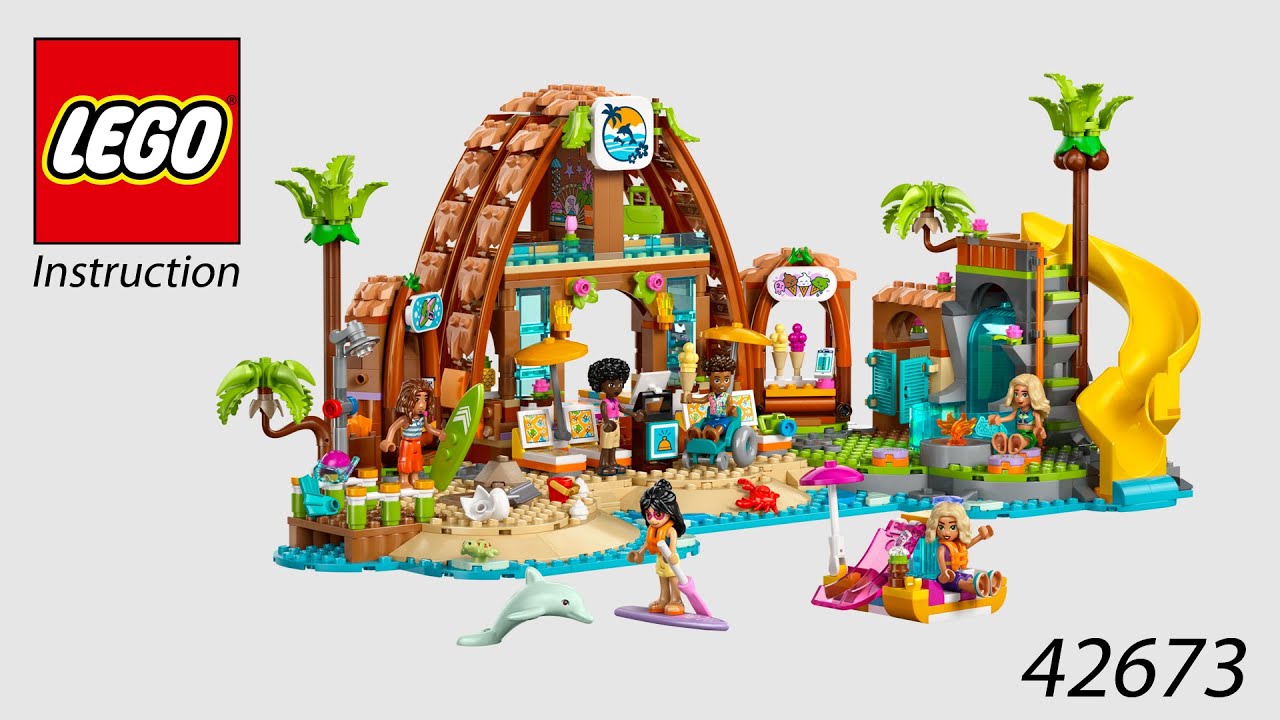 LEGO Instruction - Friends - 42673 - Family Vacation Beach Resort - YouTube