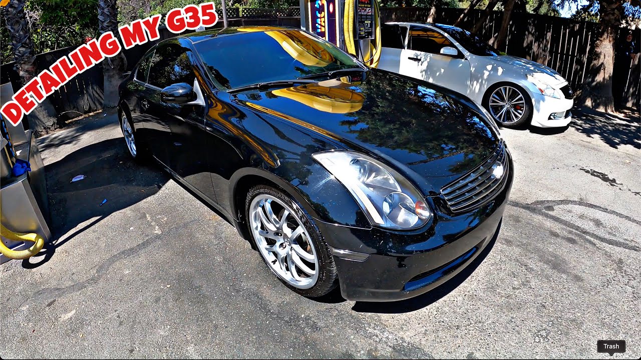 DETAILING MY INFINITI G35 AT A SELF SERVE CAR WASH! - YouTube