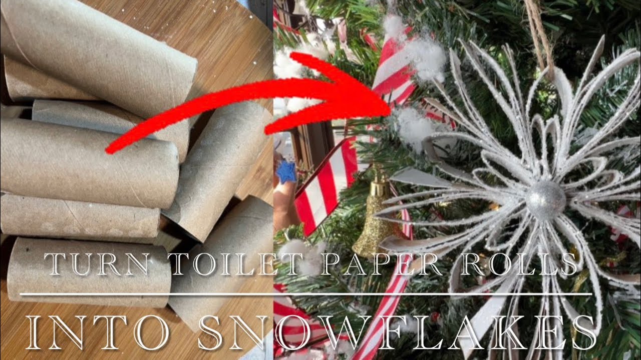 Turn Toilet Paper Rolls Into Beautiful Snowflake ️ Recycle DIY - YouTube