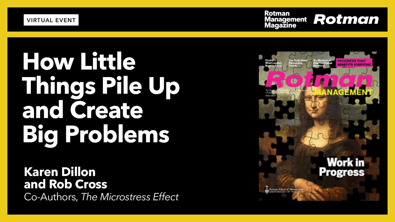 Karen Dillon + Rob Cross on The Microstress Effect - YouTube