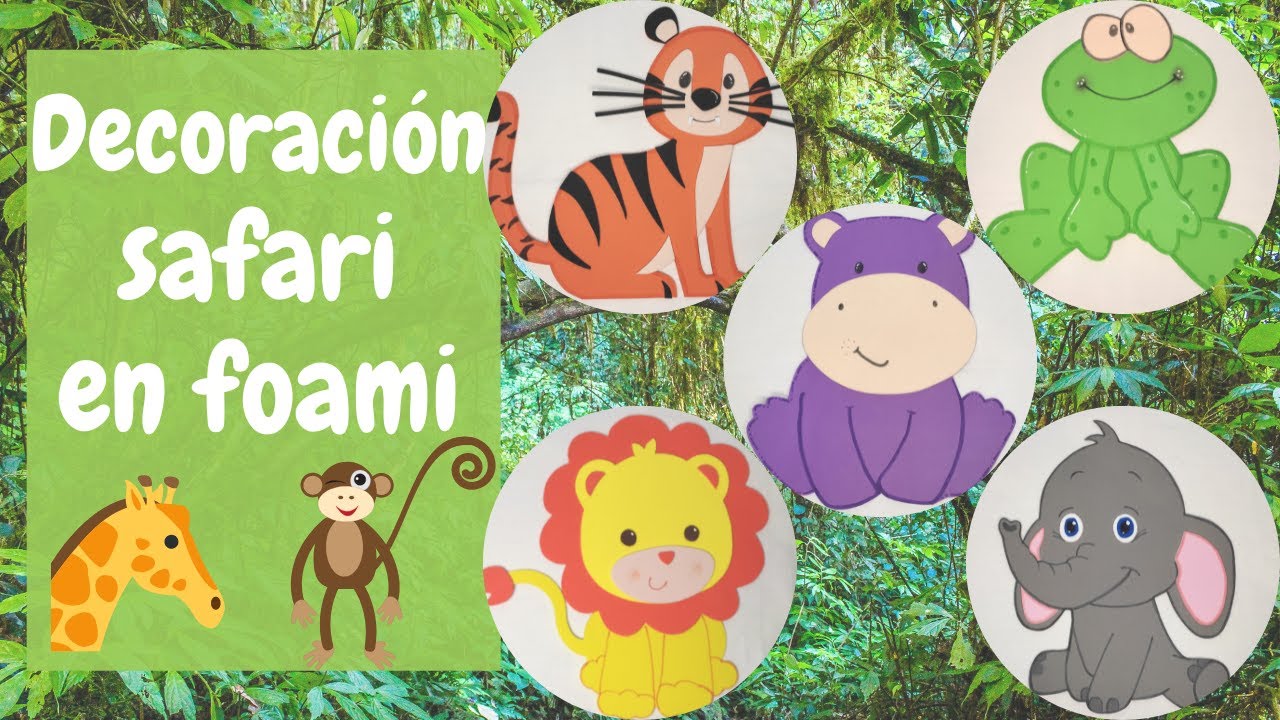 Decoración con safari o animales de la selva - YouTube