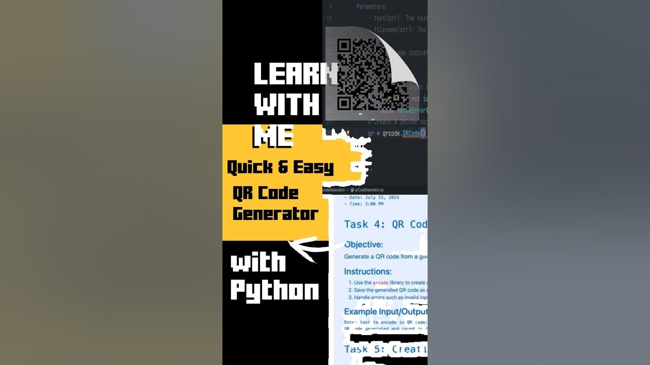 QR code Generation #python #pythonprogramming #learning #qrcode #qr #qrscanner #coding #project ...