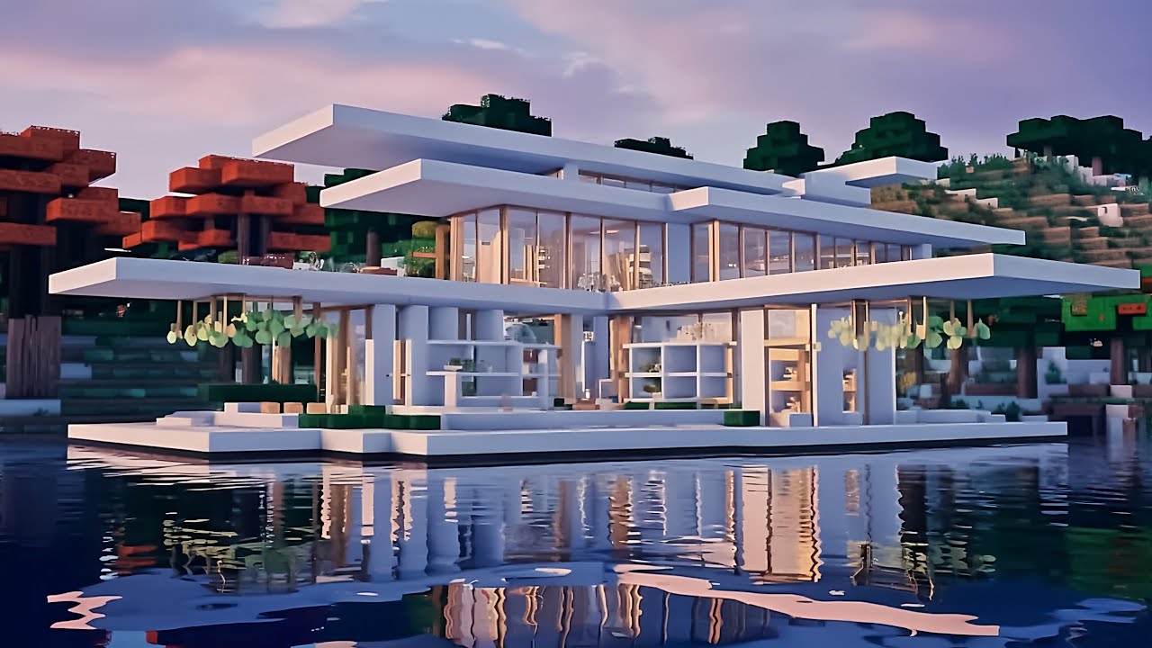 "Creating a Luxury Modern Home by the Water | Minecraft" - YouTube