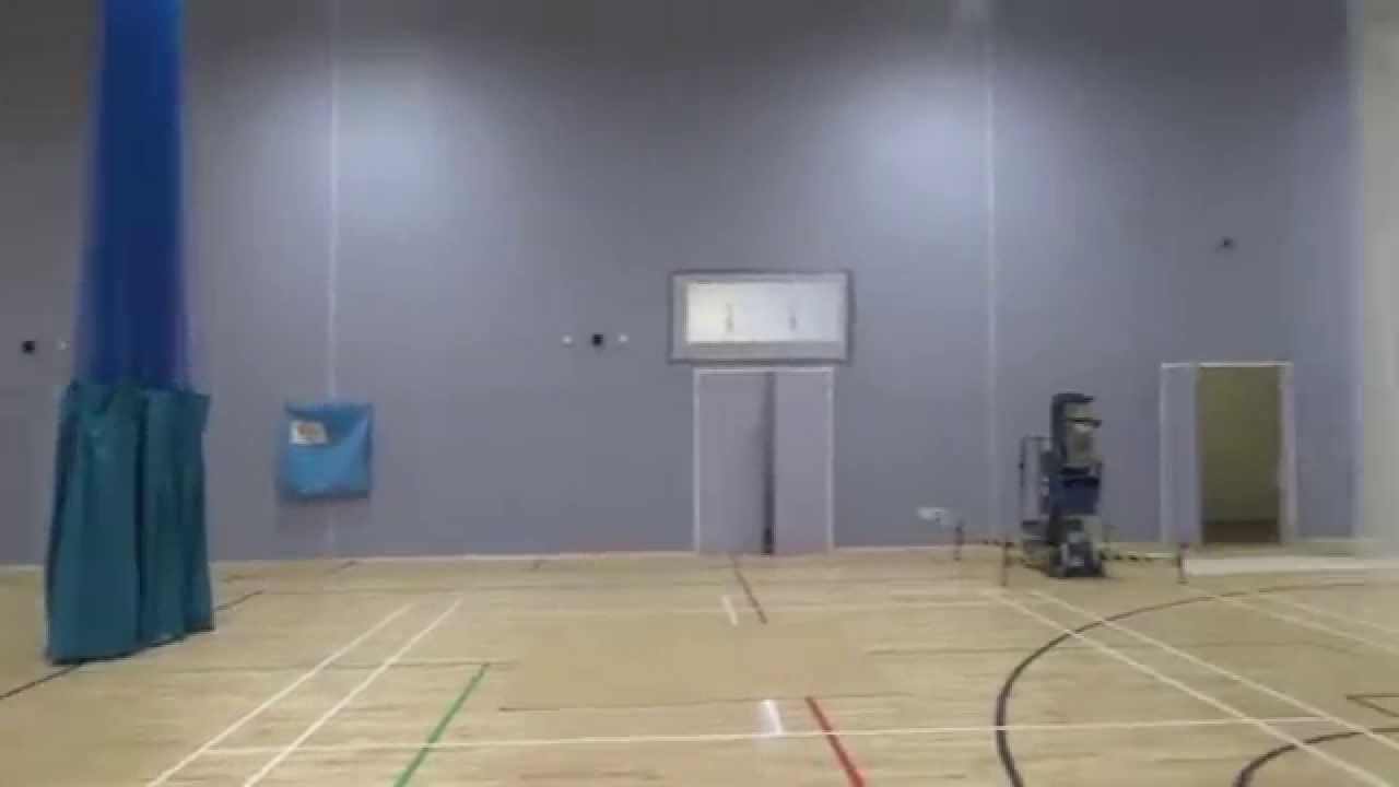 View of the new sports hall at Flitwick Leisure Centre - YouTube