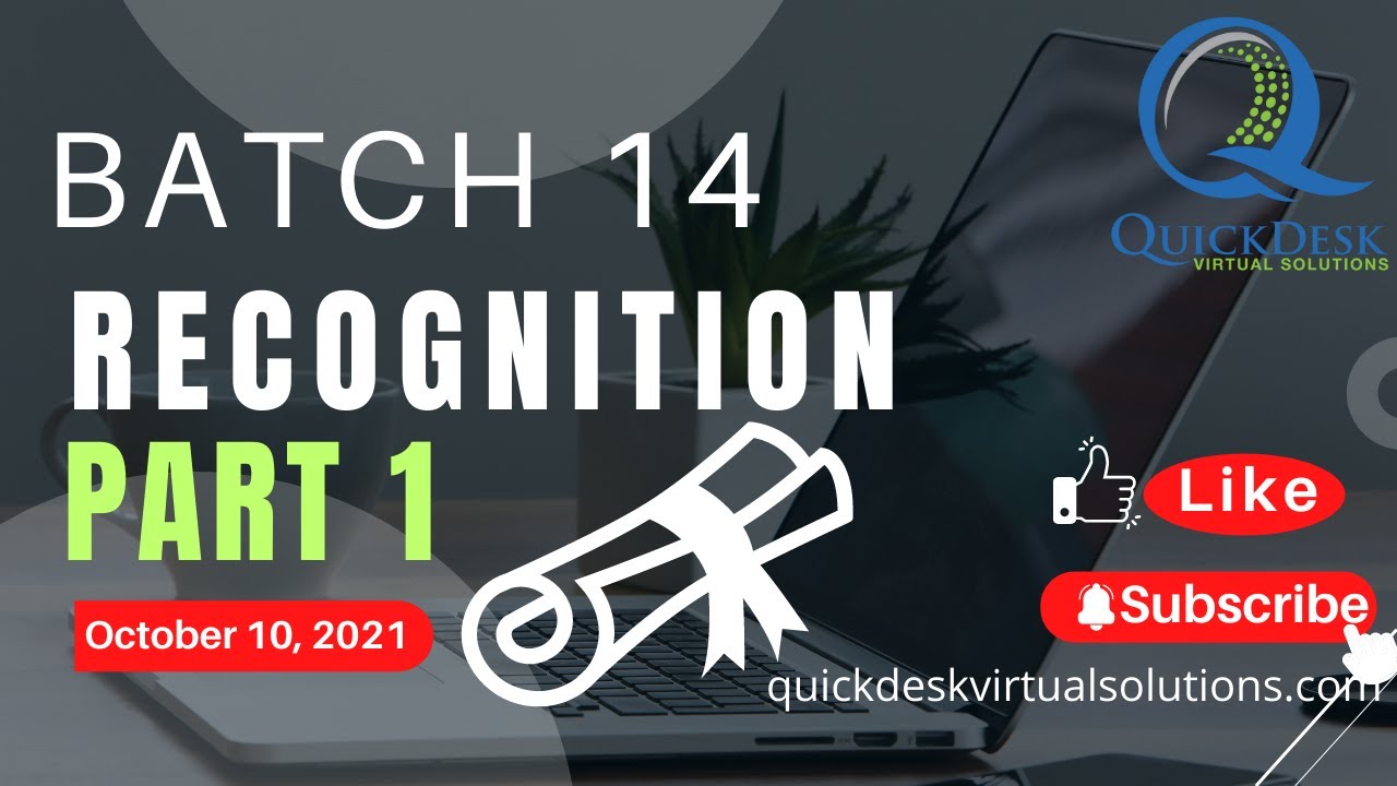Batch 14 Recognition - Part 1 - YouTube