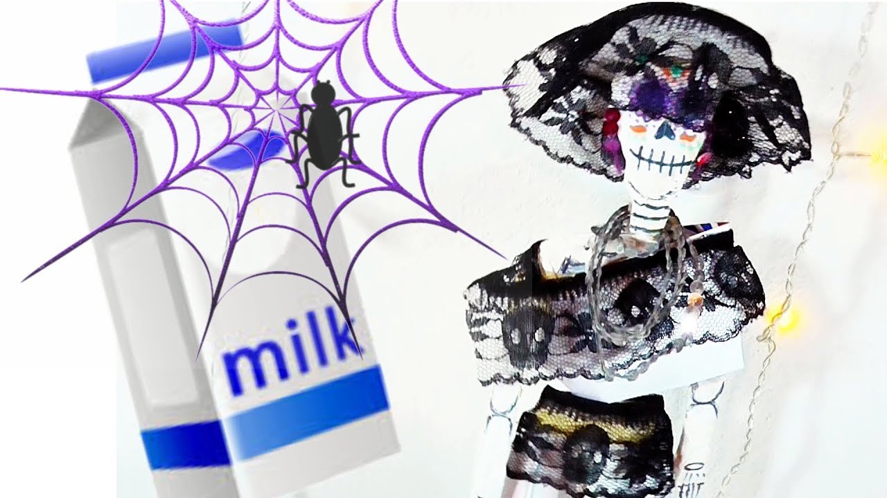 COMO HACER UNA CATRINA DE CARTÓN EN 5 MINUTOS DIA DE MUERTOS RECICLAJE ...