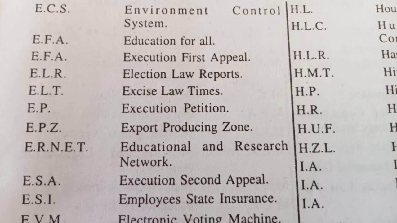 Legal Abbreviations - YouTube