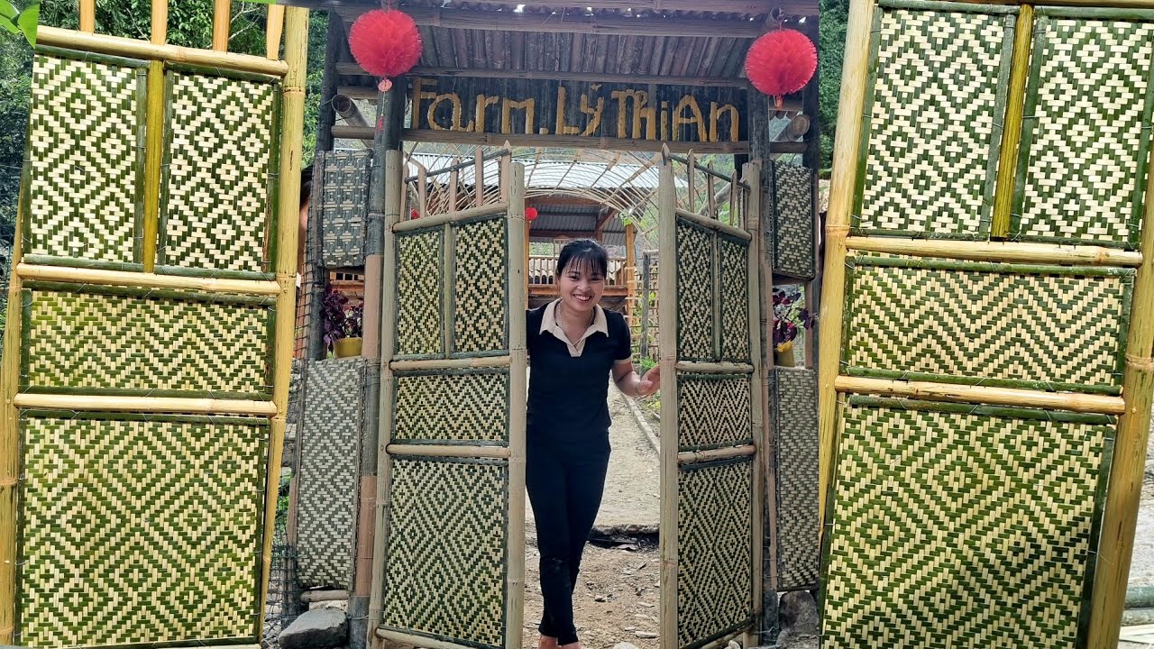 How to weave bamboo, Design a bamboo door, Complete the farm entrance ...